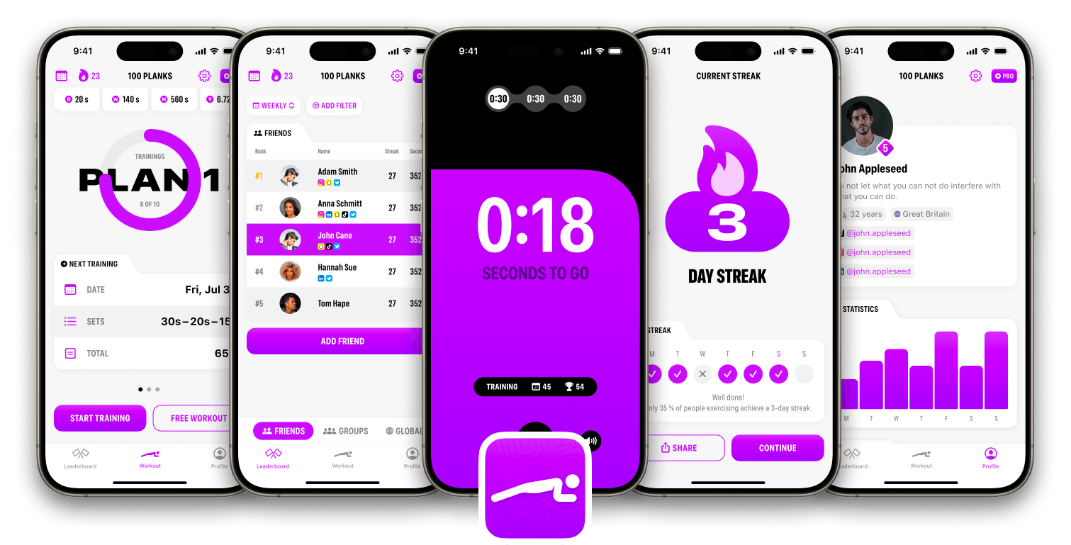 Foxyfitness - 100 Push-Ups Counter & Trainer, Sit-Ups, Squats, Burpees